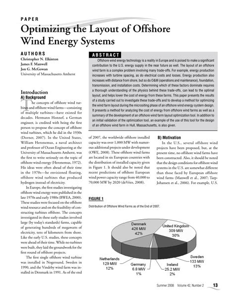 PDF Optimizing The Layout Of Offshore Wind Energy Systems