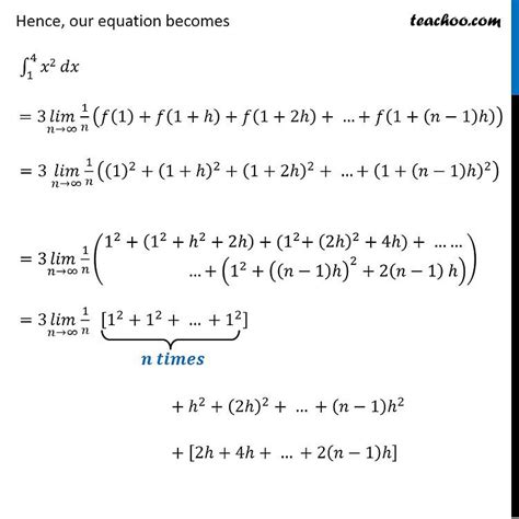 Question 4 Integrate X2 X Dx By Limit As A Sum Area As A Sum