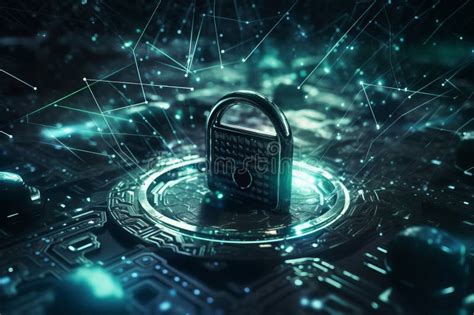 The Internet Data Privacy Information Security Concep Generative AI Stock Illustration