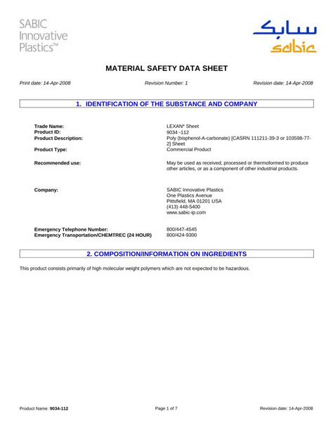 PDF MATERIAL SAFETY DATA SHEET Plastic Buckets MSDS PdfMATERIAL SAFETY DATA SHEET