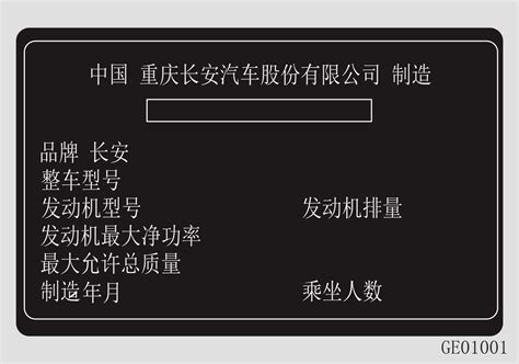 铭牌和车辆识别代码