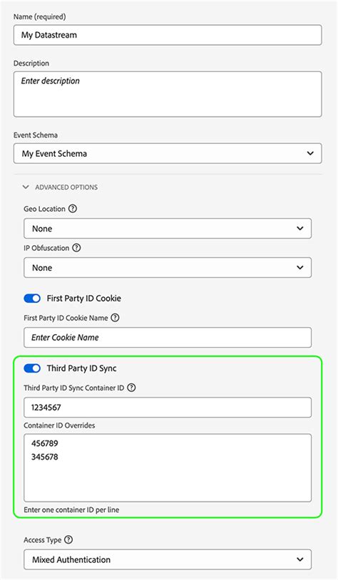 configure datastream overrides adobe data collection