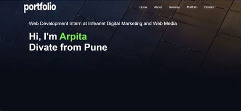 arpita divate on linkedin internship webdevelopment portfolio