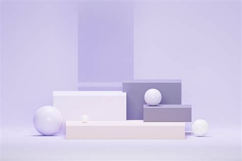3d는 연단 스탠드가 있는 파스텔 그린 최소 배경을 렌더링합니다 화장품 프레젠테이션 및 광고를위한 보라색 무대 플랫폼 깨끗한