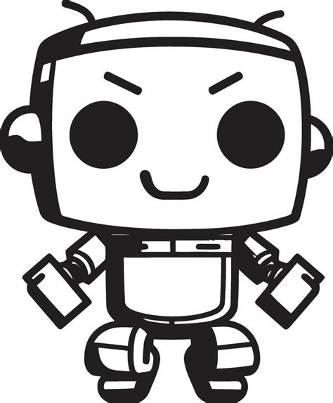 Whiz Widget Insignia Small Robot Chatbot Icon For Tech Conversations Nano Nudge Crest Cute Robot