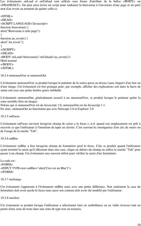 Exercices Javascript Cours Ethirion Free