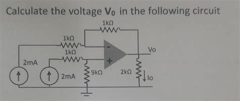 Solved Calculate The Voltage V0 In The Following Circuit Chegg Com