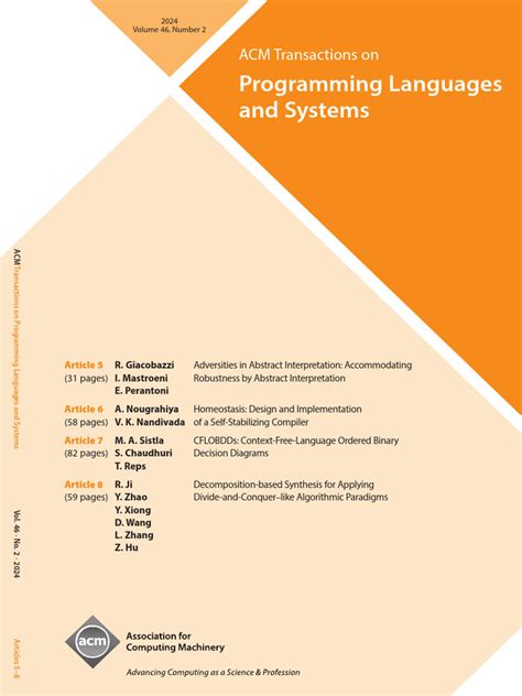 Programming Languages And Systems Acm Transactions On Pdf Statistical Classification