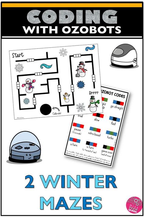 Ozobot™ Coding With Robots Elementary Coding Maze Robotics Makerspace Activity Winter Holidays