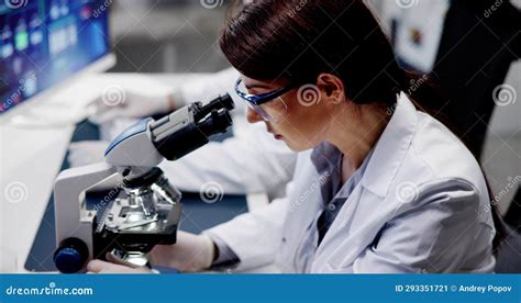 Semiconductor Microscope Research And Pcb Circuit Manufacturing Stock Image Image Of