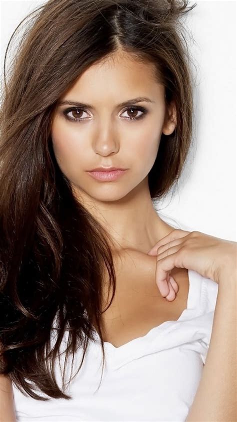 Nina Dobrev Face Eyes Full Hd Wallpaper