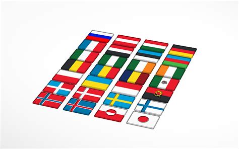 3d Design Country Flags Tinkercad
