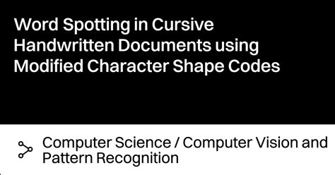 Word Spotting In Cursive Handwritten Documents Using Modified Character Shape Codes