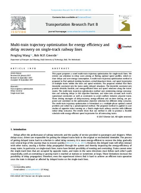 pdf multi train trajectory optimization for energy efficiency and