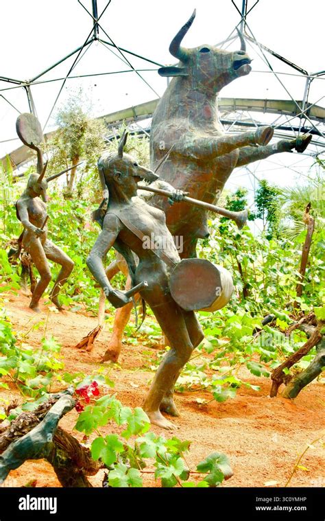 The Rites Of Dionysus By Tim Shaw Beaten Copper Sculptures Raging Bull