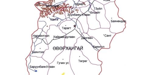 Өвөрхангай аймгийн ойн тархалт