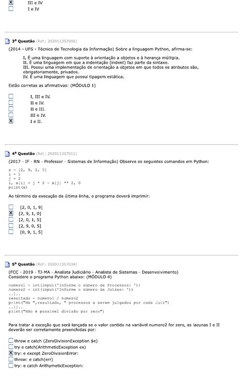 Prova Python Programação Python