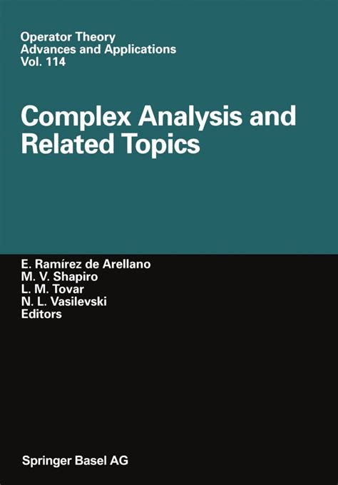 Complex Analysis And Related Topics 1st Edition Premiumjs Store