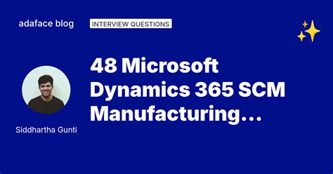 48 Scm Manufacturing Questions Adaface