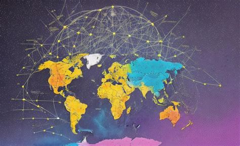 Premium Ai Image Global Network Matrix Interconnected Digital Landscape