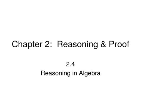 Ppt Chapter 2 Reasoning And Proof Powerpoint Presentation Free Download Id 3326586