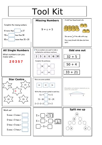 Maths Tool Kit Teaching Resources
