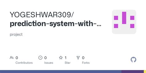Github Yogeshwar309prediction System With A Login Page And Predictor System Project