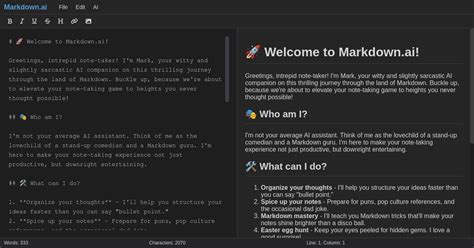 markdownai markdown editor