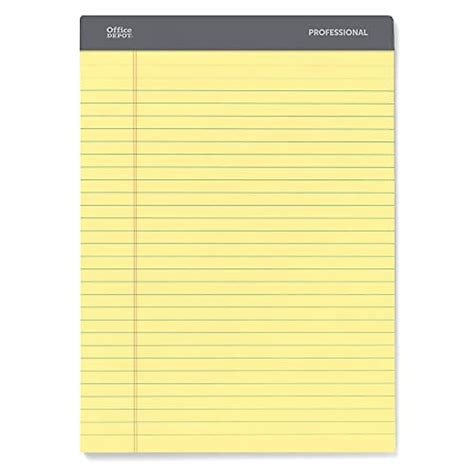 Office Depot Legal Pad 85x1175in Pack Of 8 Reliable Note Taking