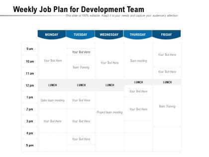 Weekly Plan Slide Team
