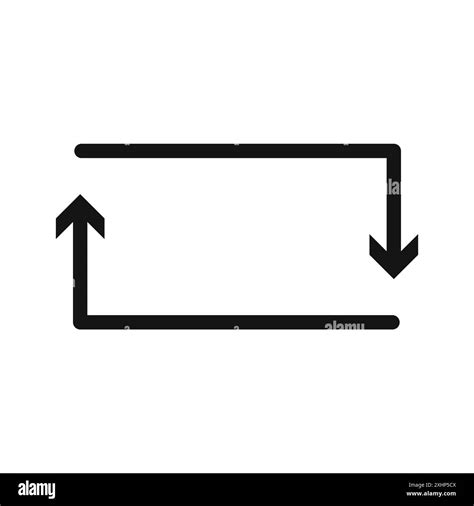 Repeat Reload Arrow Icon Black Line Art Vector In Black And White