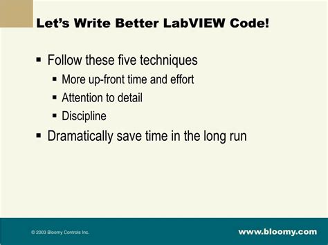 Ppt Five Techniques For Better Labview Code Powerpoint Presentation Free Download Id215975