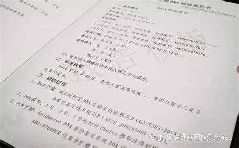 Dna亲子鉴定报告究竟长啥样？怎么看？ 知乎