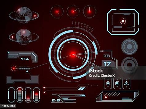 초현대적 터치 스크린 사용자 인터페이스 Hud 0명에 대한 스톡 벡터 아트 및 기타 이미지 0명 2015년 가상현실 Istock