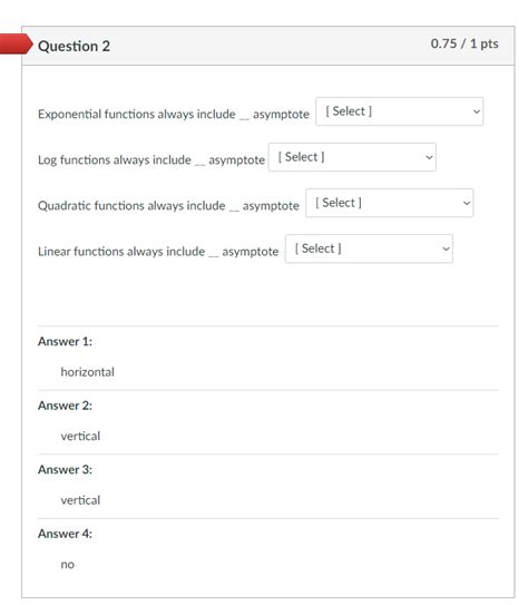 Solved Exponential Functions Always Include Asymptote Log