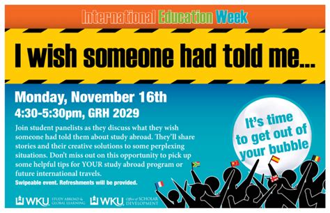 I Wish Someone Had Told Me International Education Week