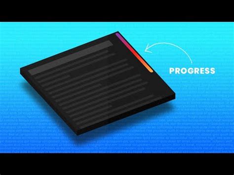 Creative Page Scroll Progress Bar Html CSS JQuery YouTube