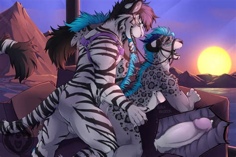 Rule 34 Andromorph Bluezeru Bodily Fluids Closed Eyes Duo Felid