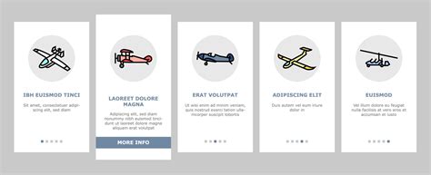 Airplane Aircraft Plane Travel Onboarding Icons Set Vector 19525930 Vector Art At Vecteezy