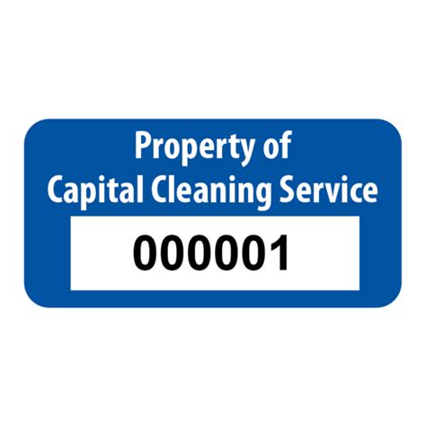 Capital Cleaning Service Asset Labels