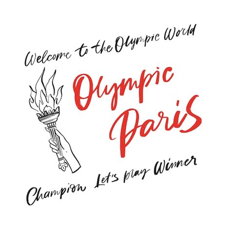 Олимпийские игры в Париже 2024 года Премиум векторы