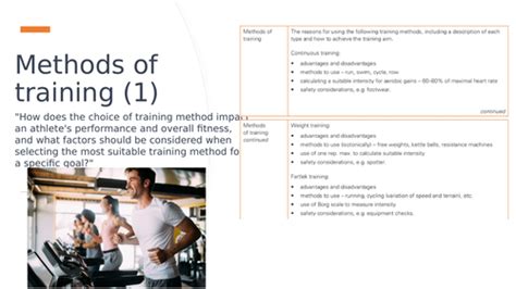 Methods Of Training Lesson Igcse Pe Physical Education Teaching Resources