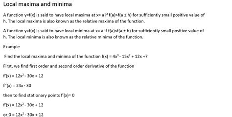 Application Of Derivatives Class Eleven Maths