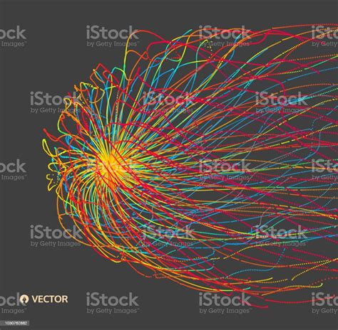 추상 과학 또는 기술 배경 동적 입자 배열입니다 벡터 일러스트입니다 3차원 형태에 대한 스톡 벡터 아트 및 기타 이미지 3차원 형태 가리기 과학 Istock