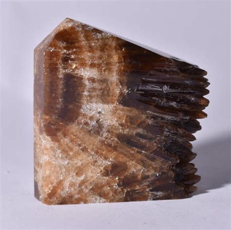 Amber Calcite Polished Druzy Point Uv Reactive 80mm Finest Fossils