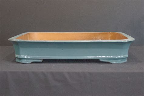 22″ To 22 12″ Xl Fancy Glazed Rectangle Bonsai Pots Wigerts Bonsai