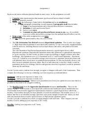 Assignment4 Docx Assignment 4 Psychosocial Factors Influence Physical