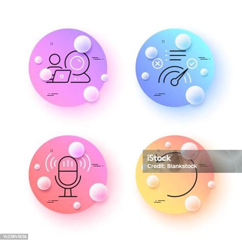 복구 데이터 마이크 및 정답 최소 라인 아이콘 웹 응용 프로그램의 경우 인쇄 벡터 0명에 대한 스톡 벡터 아트 및 기타 이미지