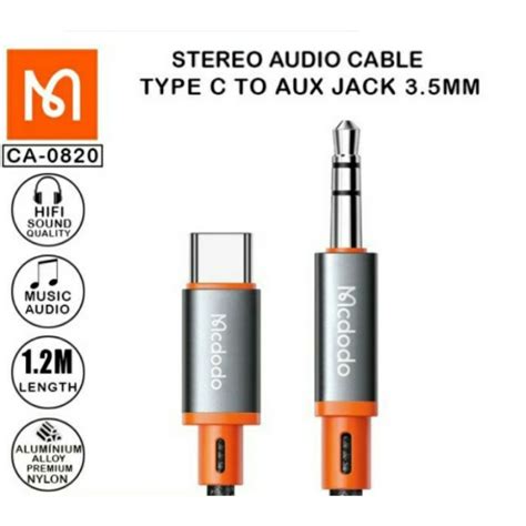 Jual Kabel Audio Usb Tipe C To Jack Audio Mm Mcdodo Ca Jakarta Pusat Visi Baru