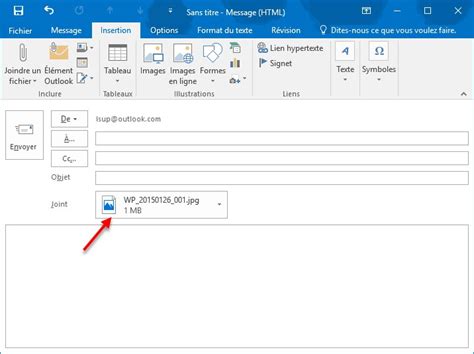 Outlook 2016 Ajouter Des Illustrations Dans Un Message Médiaforma